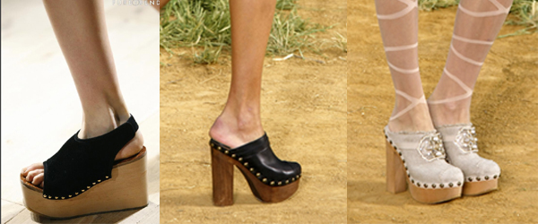 Tendances printemps-été 2010: les sabots.